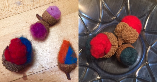 Owen's Felted Acorns | HomeschoolRecess.com